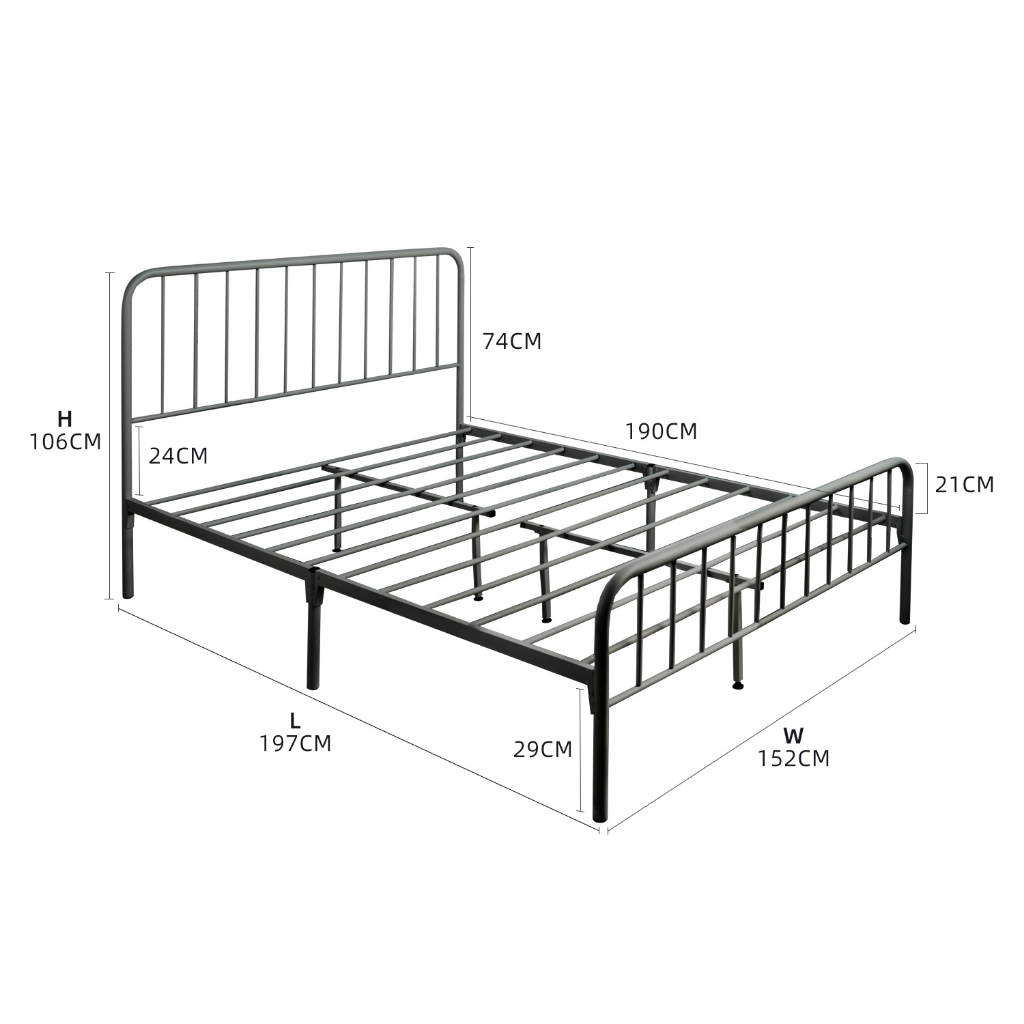 KitchenZ 3V Queen Bed Frame Katil Besi Katil Kayu Katil Murah Powder ...