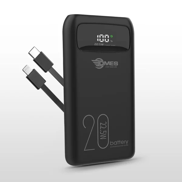 DMES DB8 Pro 22.5W PD QC3.0 20000mAh Fast Charging Powerbank / Built In Cable / Lightning Cable ...
