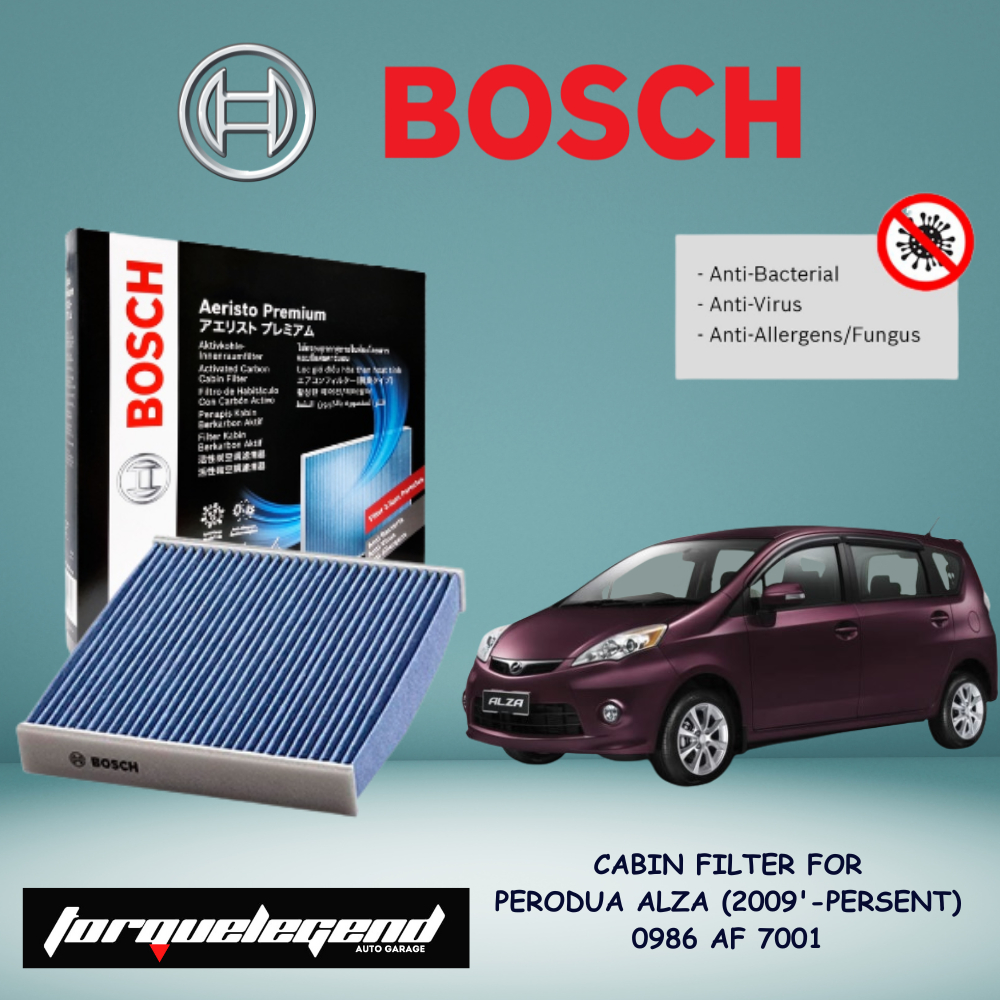 (PERODUA ALZA 1.5 09'-PRESENT) Bosch Aeristo Premium Activated Carbon ...