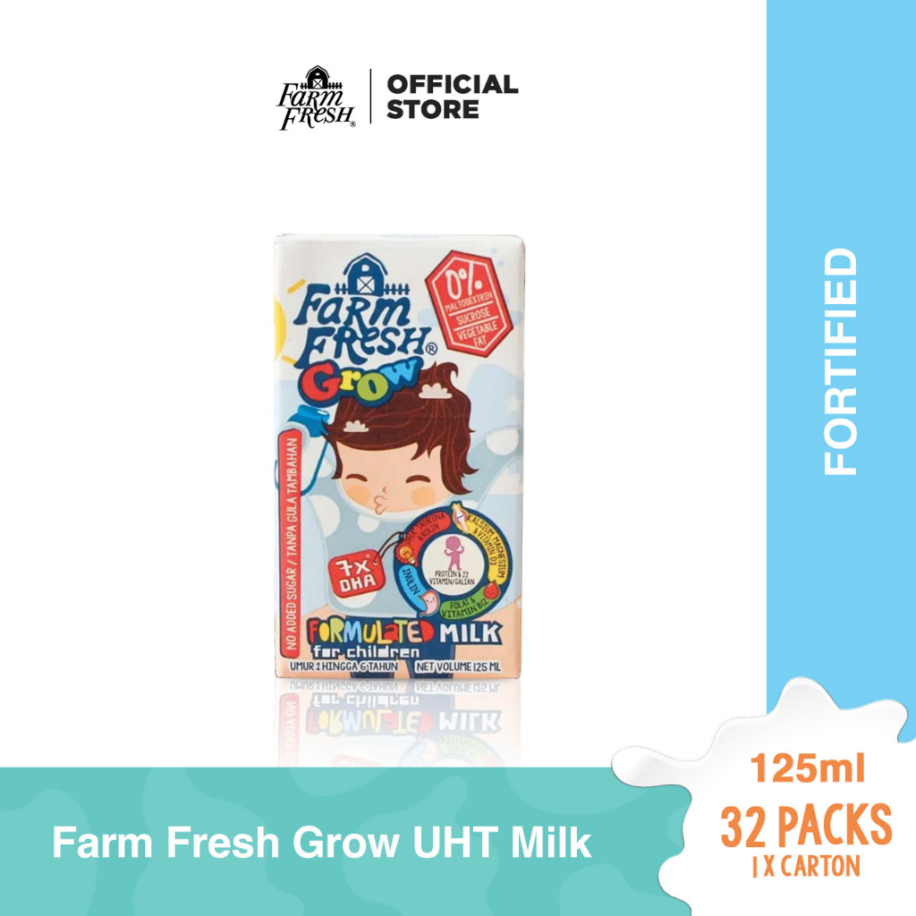 Farm Fresh Grow Formulated Milk 1-6 Years Old 125ml x 32 Packs | Shopee ...