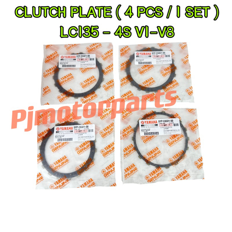 LC135 4S Auto V1 V2 V3 V4 V5 V6 V7 V8 Fi (MADE IN THAILAND) (4pcs/1Set) Clutch Plate Klac Pad ...