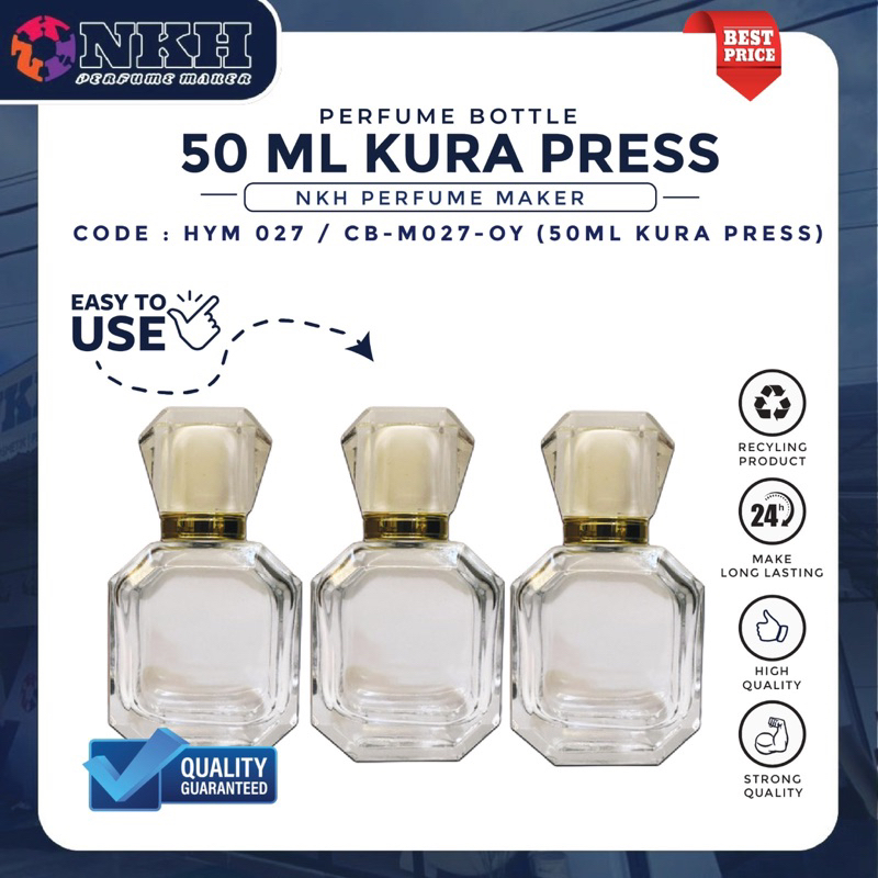 [ 1 PCS ] BOTOL MINYAK WANGI SPRAY 50ML KURA PRESS | Shopee Malaysia