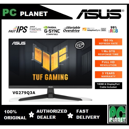 Asus 27" VG279Q3A / VG27AQ3A TUF Gaming Fast IPS FHD 180Hz 1ms FreeSync ...