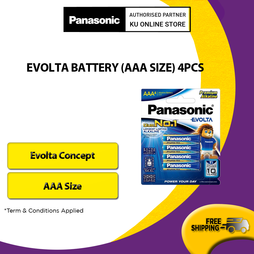 PANASONIC LR03EG/4B-EC EVOLTA BATTERY (AAA SIZE) 4PCS | Shopee Malaysia