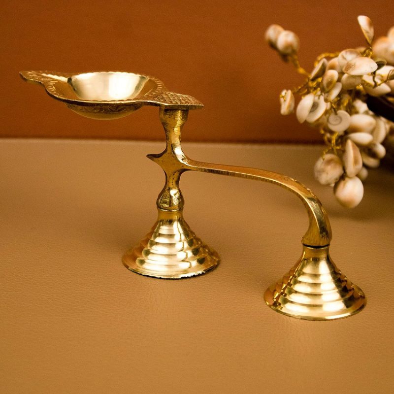 Pure Brass Single Aarti Pooja Deepam with Handle | Shopee Malaysia