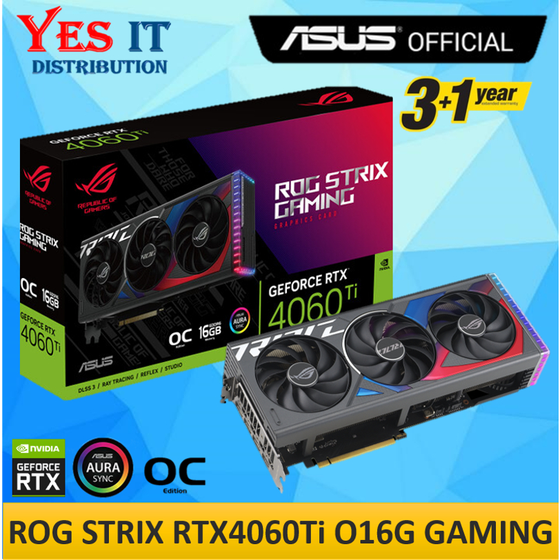 ASUS ROG STRIX GEFORCE RTX 4060TI GAMING OC EDITION 8GB / 16GB GDDR6 ...