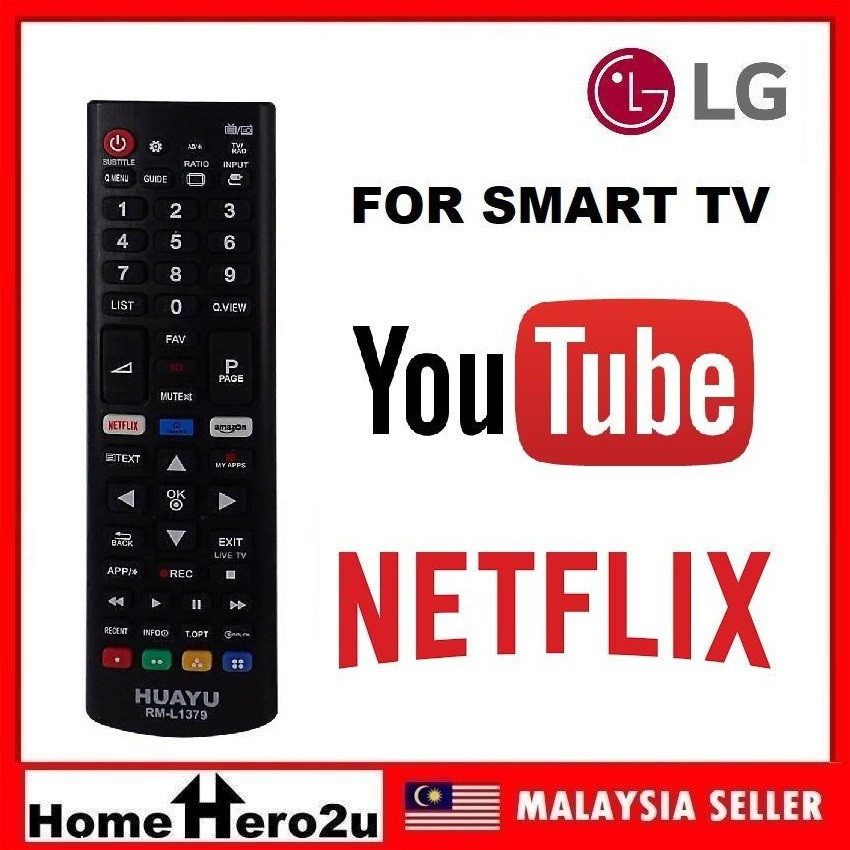 HUAYU LG LCD/LED TV Replacement Remote Control RM-L1379 / Huayu RM-D930 / RM-L930 - Homehero2u ...