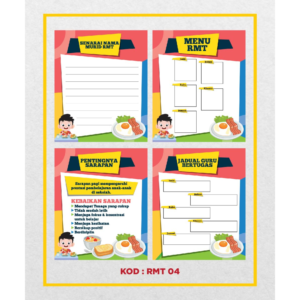 Carta Bilik RMT | Menu RMT | Keceriaan Bilik RMT | Keceriaan Kantin ...