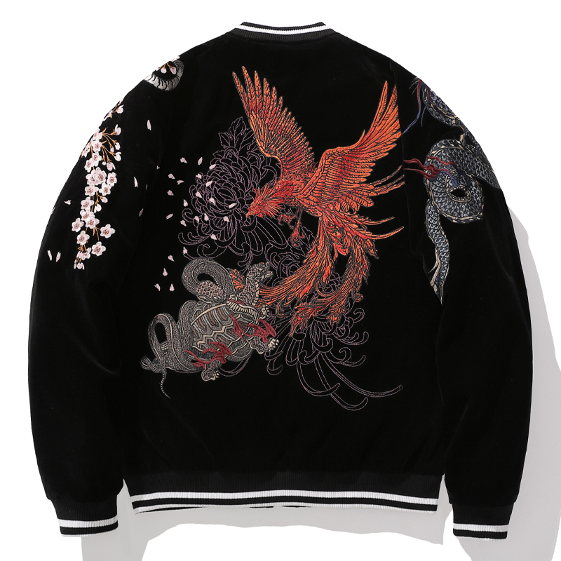 Oni Denim Elements Velvet Sukajan Jacket | Shopee Malaysia