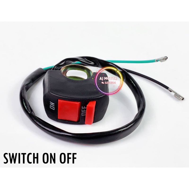 UNIVERSAL MOTORCYCLE HANDLE BAR SWITCH ON OFF FOR LED LIGHT SPOTLIGHT ...