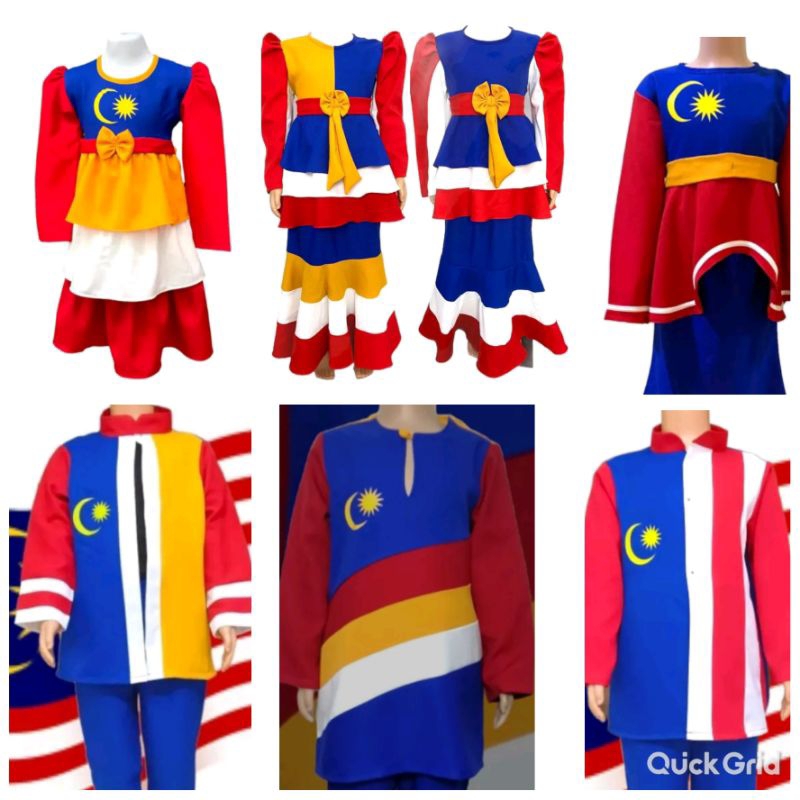 [PART 1] Baju Merdeka Dewasa Wanita Costume Kemerdekaan Kurung Peplum ...