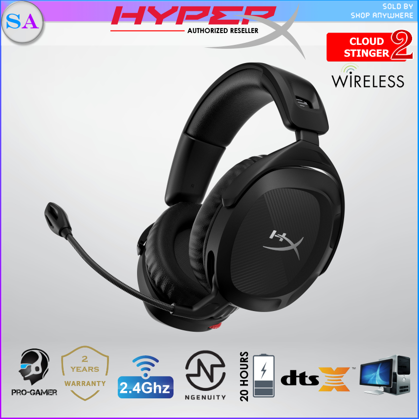 HYPERX CLOUD STINGER 2 WIRELESS DTSX PC GAMING HEADSET 676A2AA | Shopee ...
