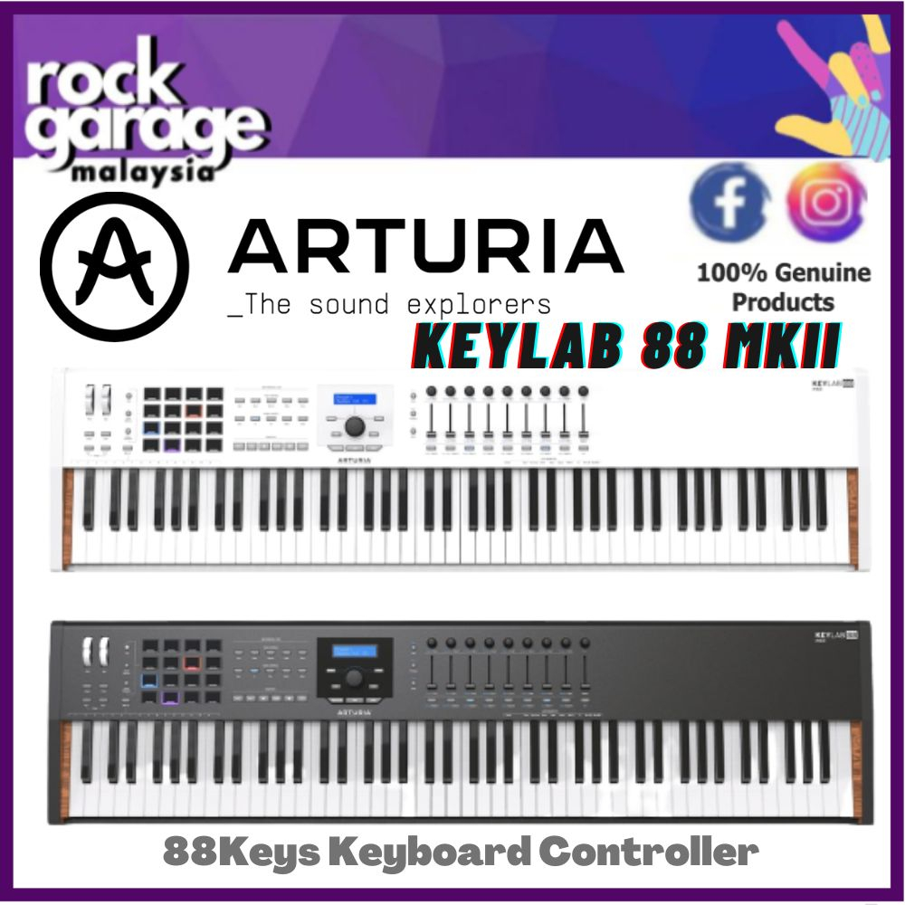 Arturia Keylab 88 MkII Weighted Keyboard Controller - White Edition ...