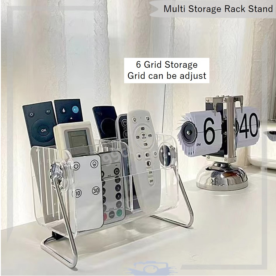 Transparent Remote Control Storage Rack Box Living Room Desktop Acrylic ...