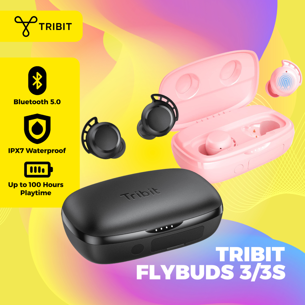 Tribit Flybuds 3 True Wireless Stereo Earbuds, Explosive Bass, 100 ...
