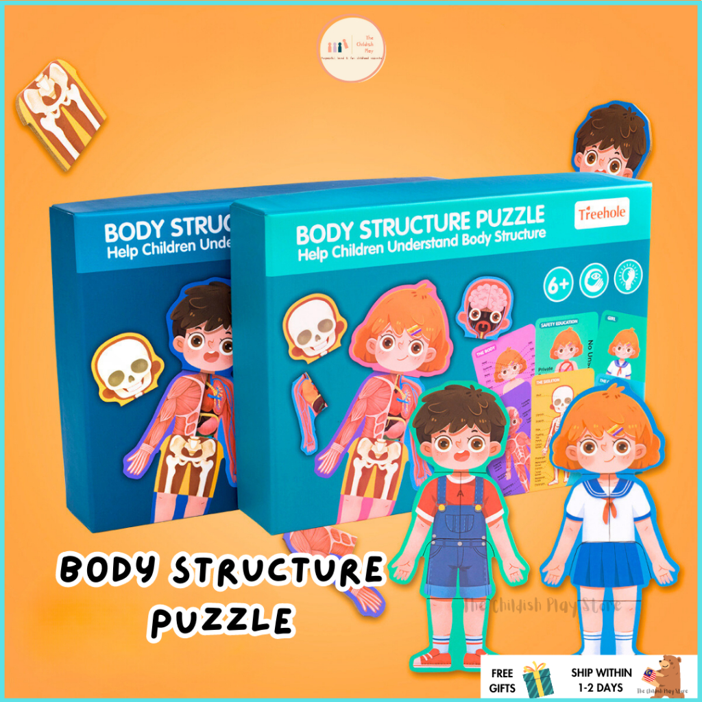 Treehole Body Structure Puzzle Learning Toy Puzzle Gift for Boy Girl Body Safety Self Protection ...
