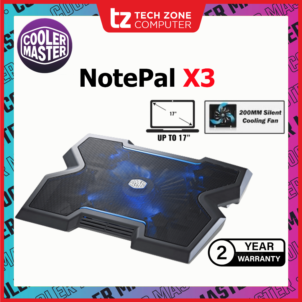 Cooler Master NotePal X3 UP TO 17 Inch Laptop Cooler (R9-NBC-NPX3-GP ...