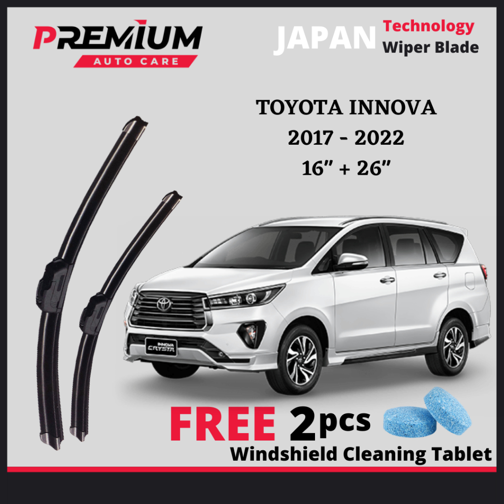 🔥 TOYOTA INNOVA [2017-2022] PREMIUM WIPER BLADE JAPAN TECHNOLOGY WIPER ...