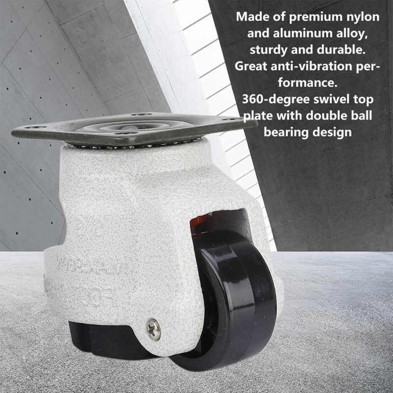 40F 60F 80F Rubber Foot Foot Level Adjustment Equipment Cart Caster ...