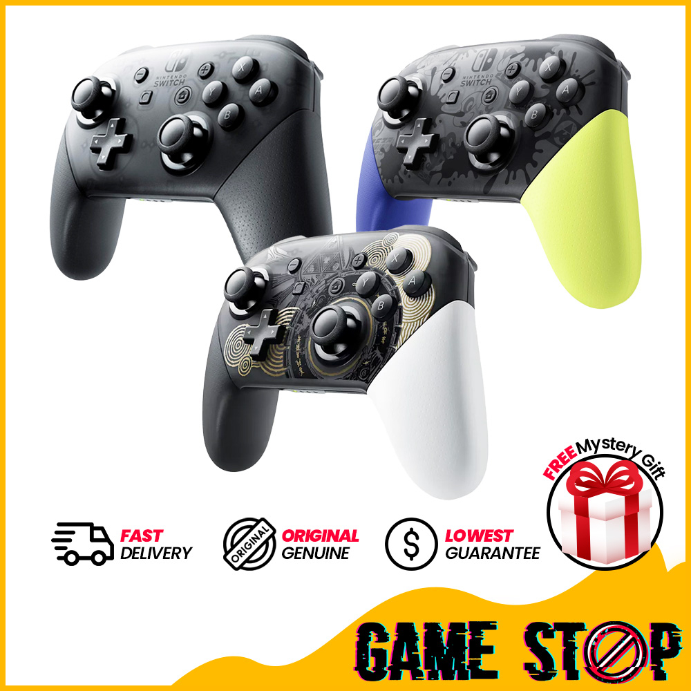 NSW Switch Official Pro Controller Black / Splatoon 3 / Zelda Tears of ...