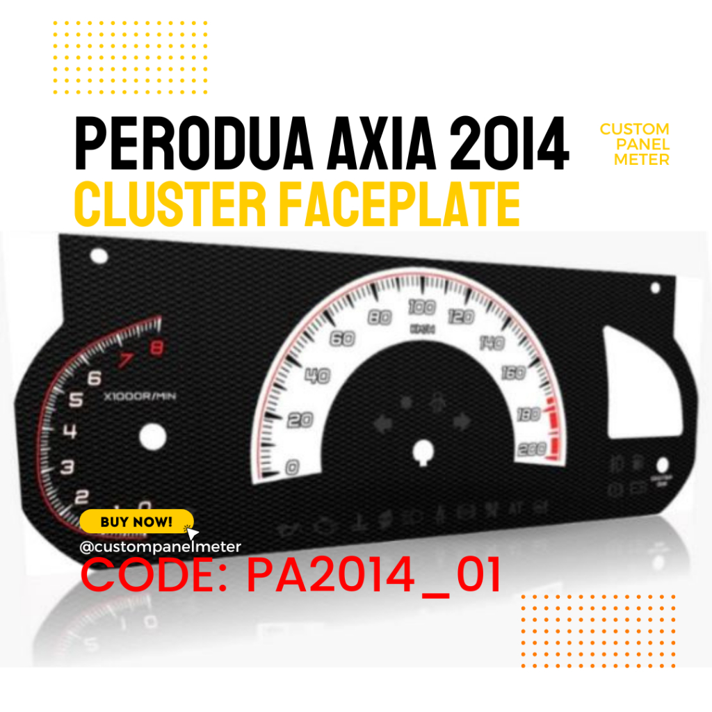 PERODUA AXIA 2014 CLUSTER FACE PLATE PANEL METER SPEEDOMETER | Shopee ...
