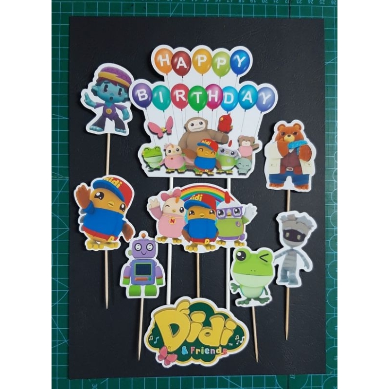 DIDI AND FRIENDS D02 Readymade Readystock Cake Topper Happy Birthday ...