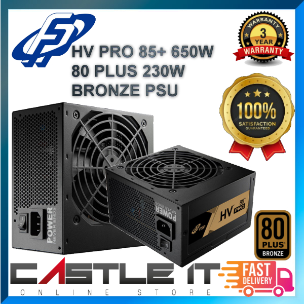 FSP HV PRO 85+ 650W / 550W 80 PLUS BRONZE Rated True Power Supply ...