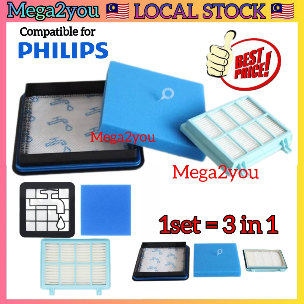🇲🇾 Replacement for Philips Vacuum Hepa Filter Vacum FC9331 FC9332 ...