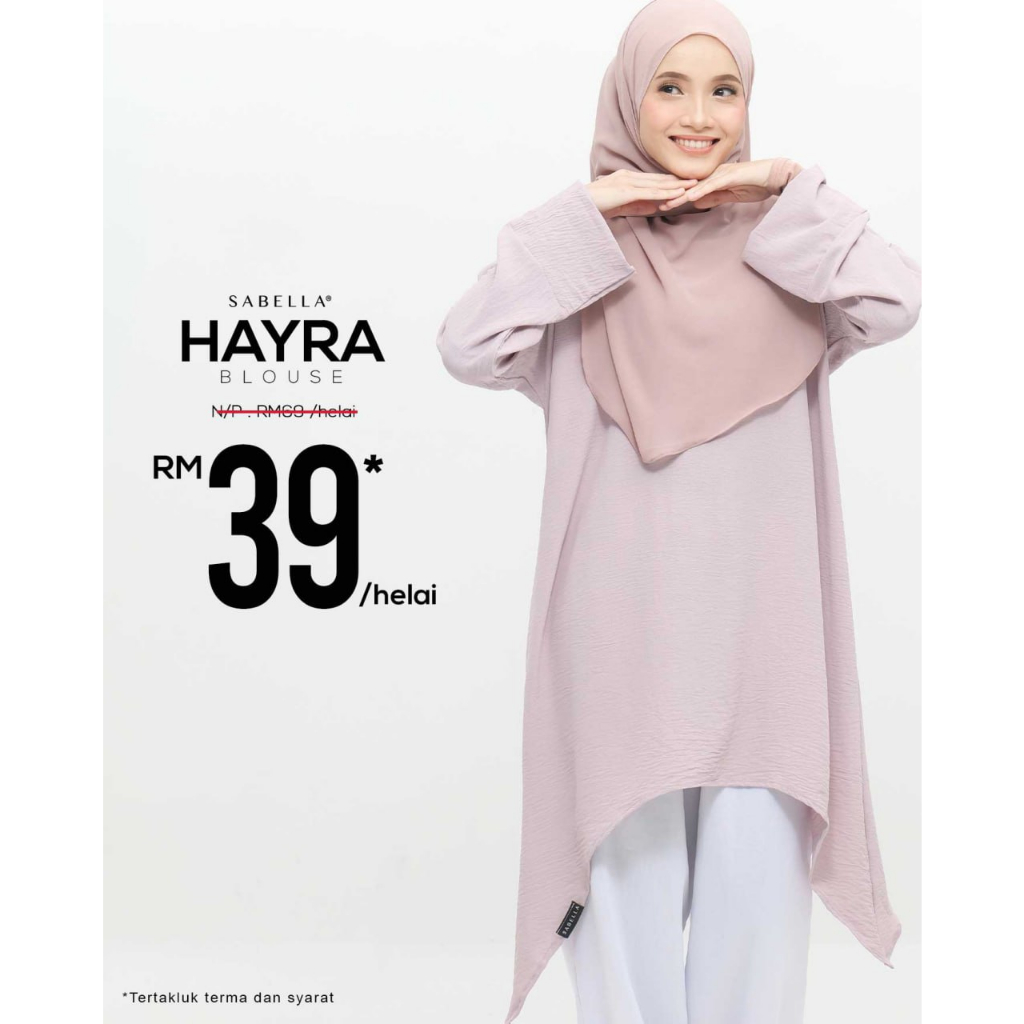 🔥[READY STOCK]🔥 SABELLA Hayra Blouse 🌹 Blouse Murah Muslimah | Shopee ...