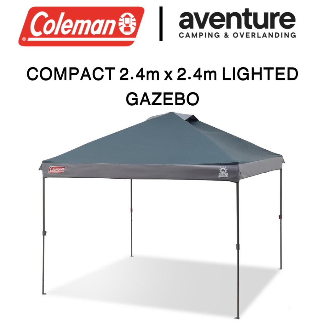 (READY STOCK) Coleman 2.4m x 2.4m Lighted LED Instant Up Compact Gazebo ...