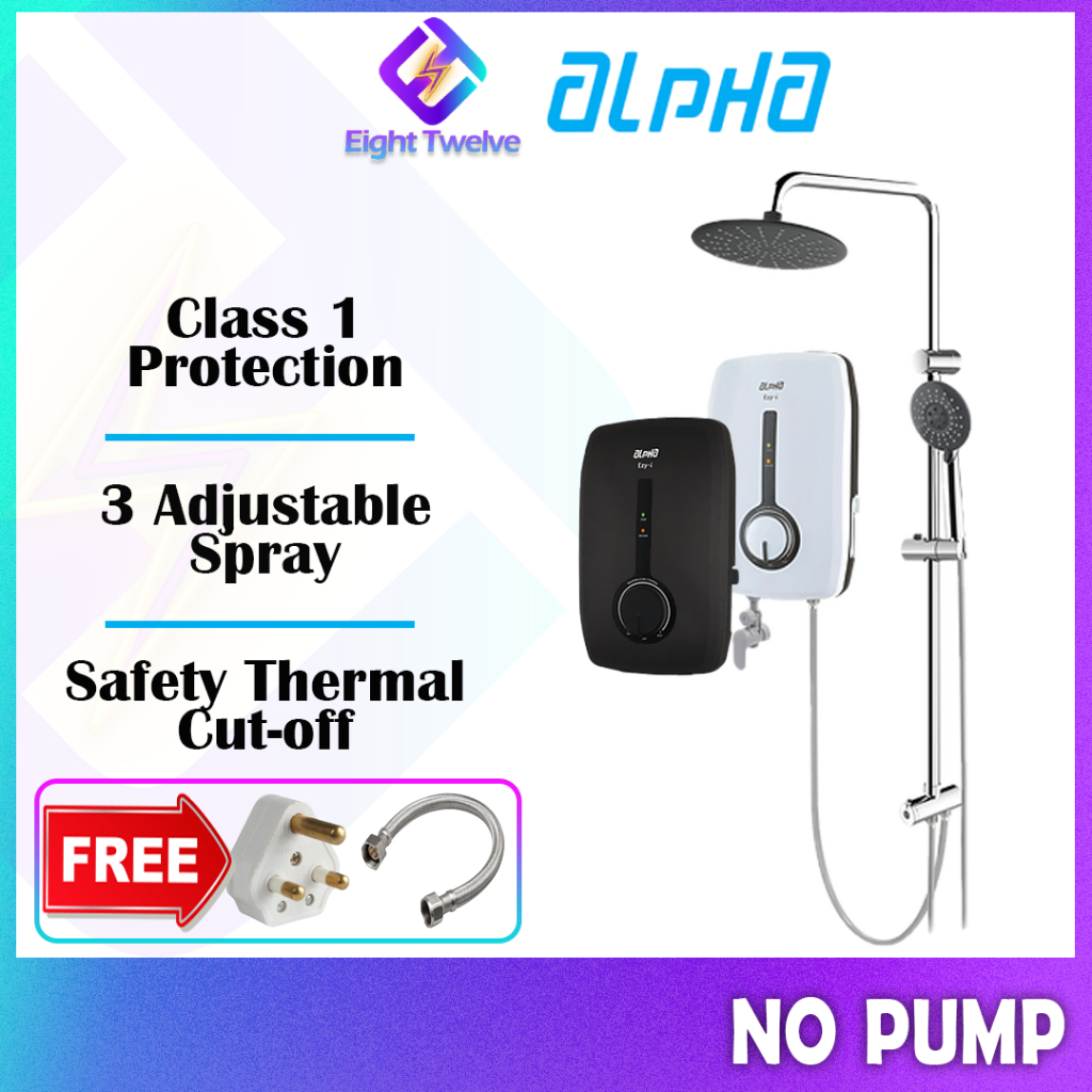 ALPHA Instant Electric Water Heater with Rainshower (No Pump) | EZY-E ...