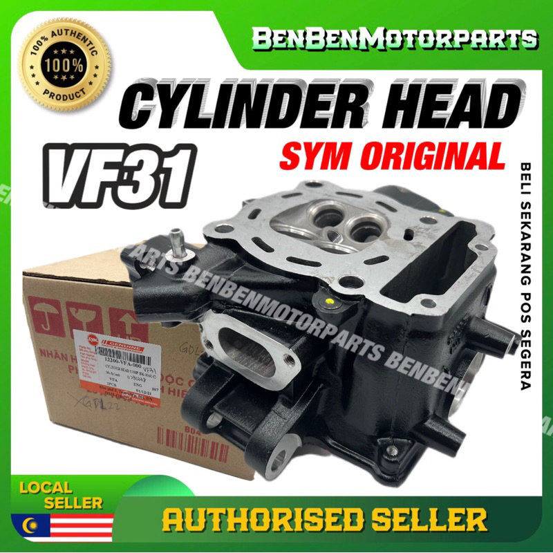 (100% ORIGINAL) SYM VF3i CYLINDER HEAD COMP ASSY // 12200-VFA-000 V1/V2/SE MODEL VF3-i VF3 i 185 ...