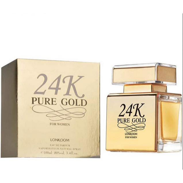 HOT SALE 24K Pure Gold Perfume Floral fragrance for women-100ml EDP ...