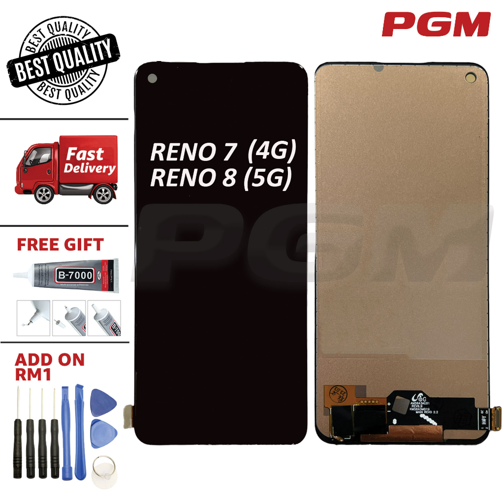LCD TOUCH SCREEN DIGITIZER COMPATIBLE WITH RENO 7 (4G)/7SE (5G)/8 (5G ...