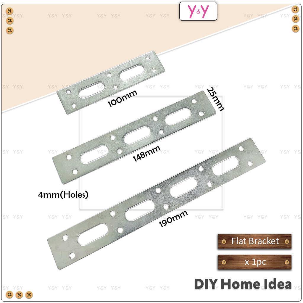 Y&Y Eco Multi Flat Bracket / Two Way Mounting Bracket / Furniture Flat Bar / Flat Connector ...