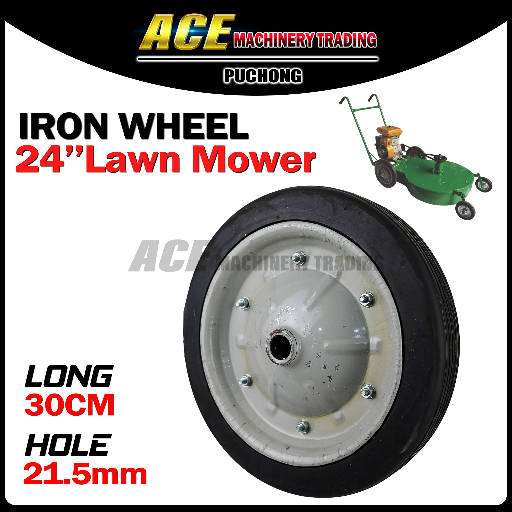 Mesin Rumput 24" Mesin Tolak 24" Lawn Mower Iron Wheel (HOLD 21.5MM ...