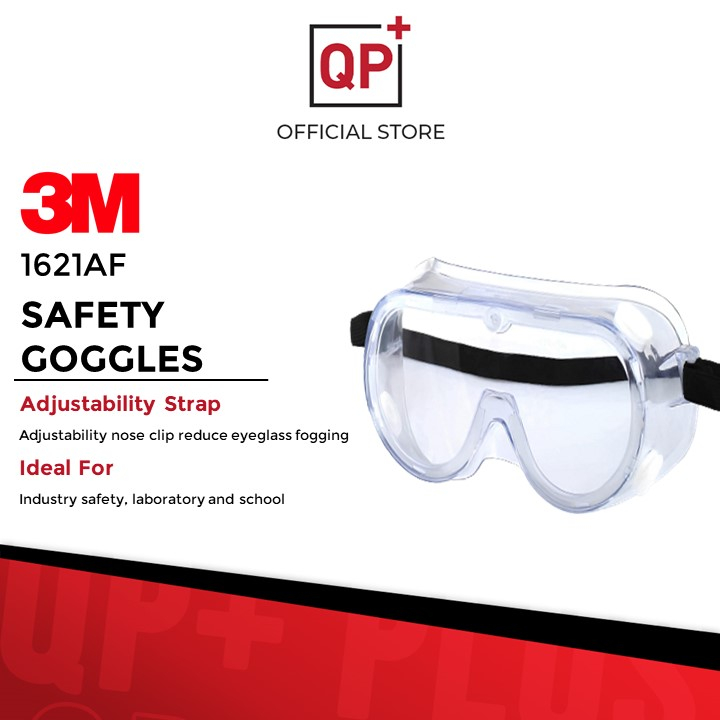 3M 1621AF ANTI-FOG SAFETY GOGGLES | CERMIN MATA KESELAMATAN | 防雾安全护目镜 ...