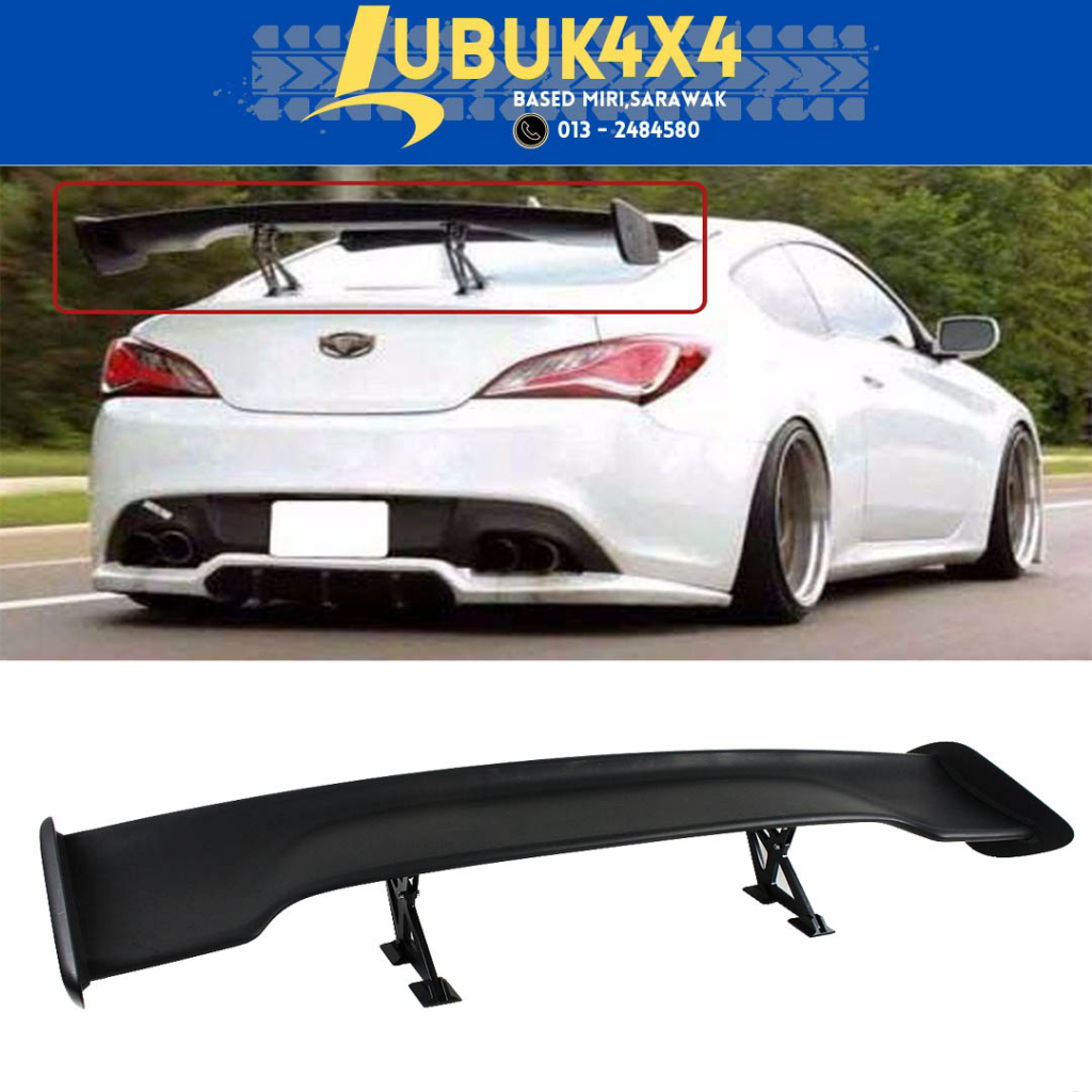 UNIVERSAL GT Wing Hatchback Spoiler Black Matte | Shopee Malaysia