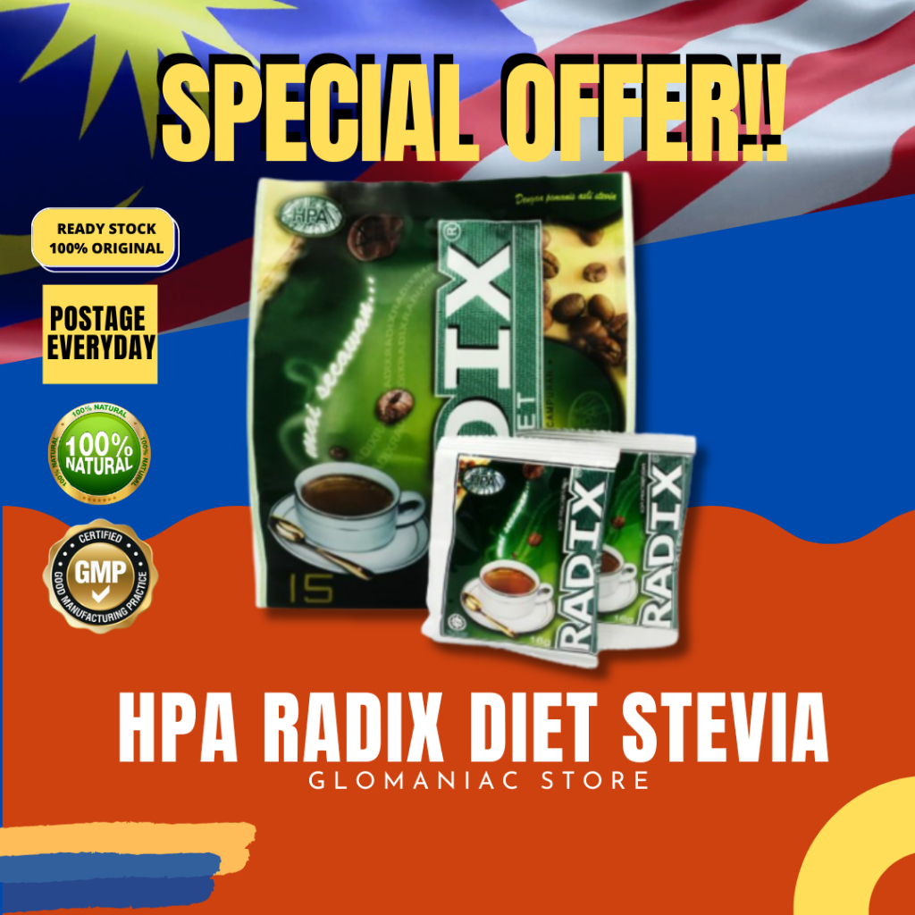 HPA KOPI RADIX DIET TANPA GULA MENGGUNAKAN STEVIA ORIGINAL | Shopee ...
