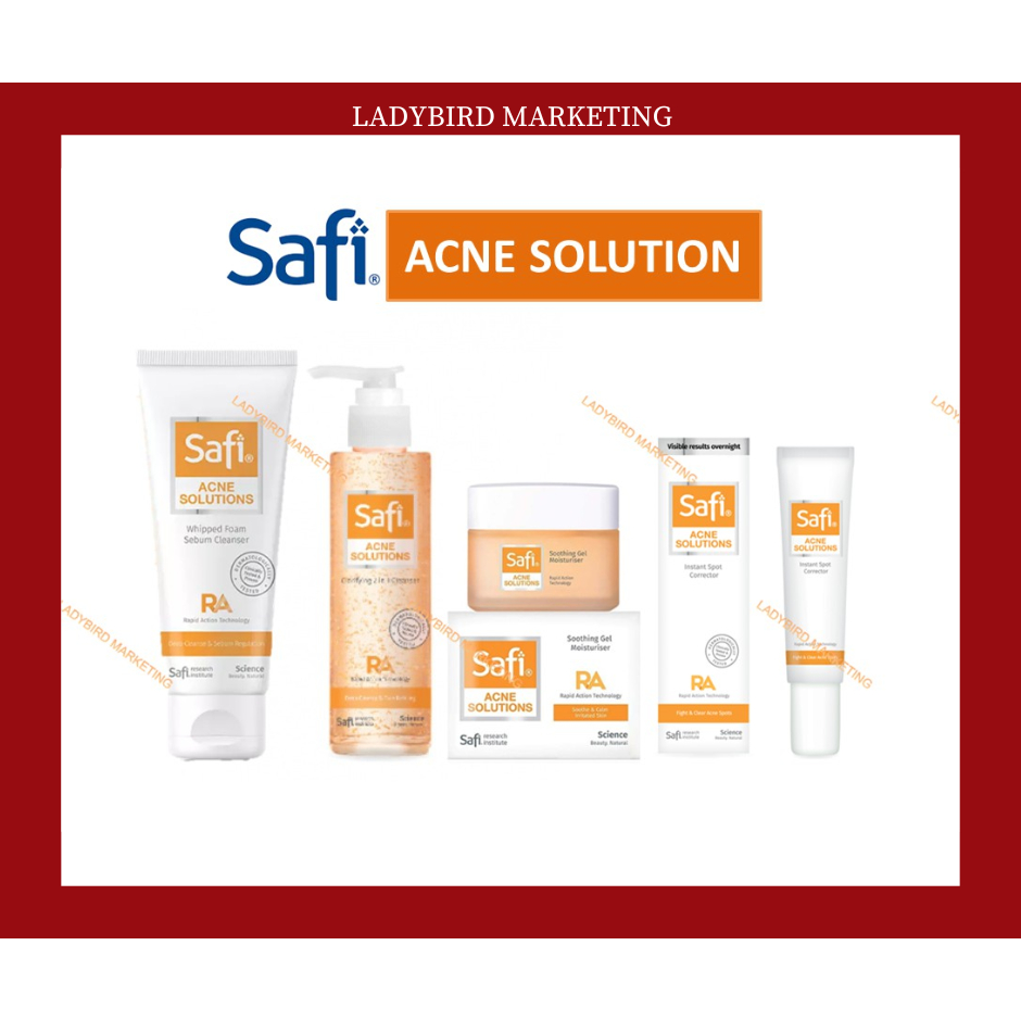 Safi Acne Solution Series ( Whip Cleanser 50g&100g, 2in1Cleanser 160ml ...