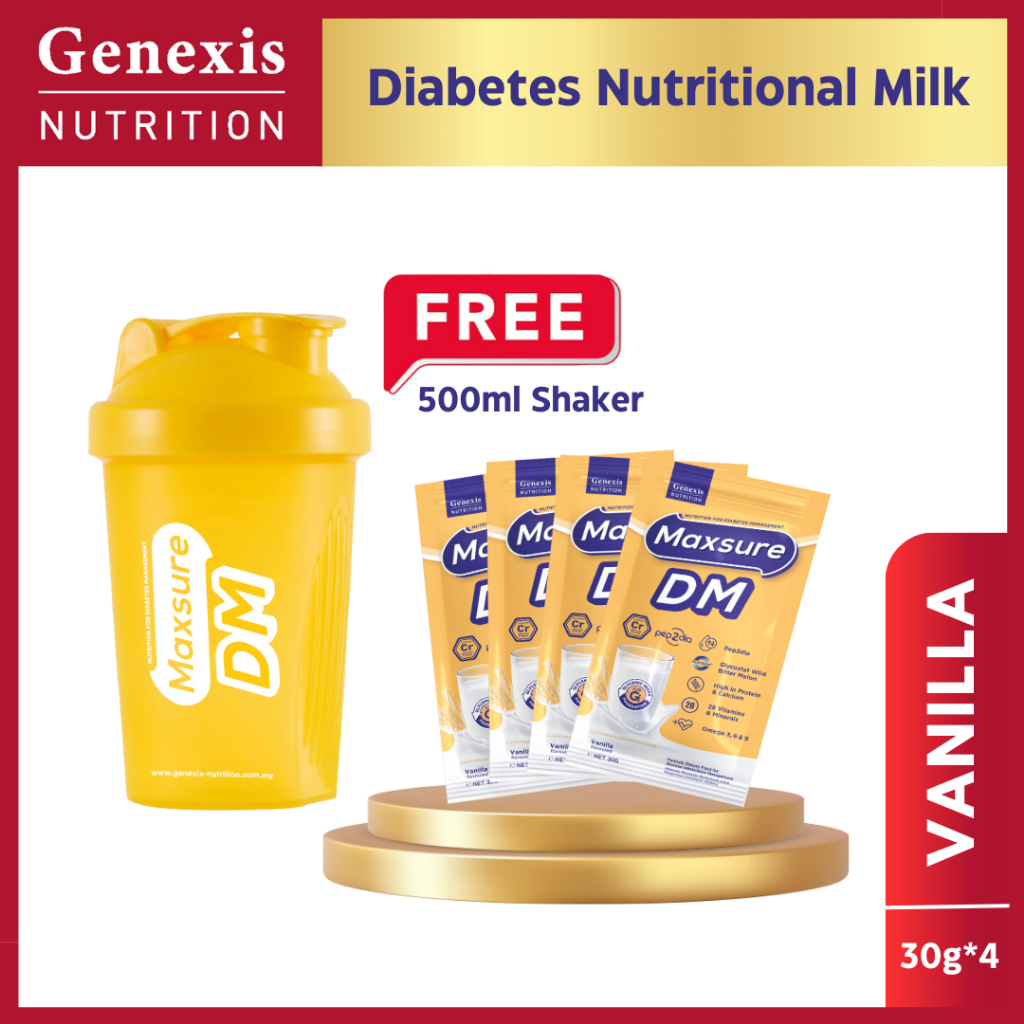[Trial Pack]Maxsure DM-Vanilla 30gx4 Free Shaker/Nutrition for Diabetes ...