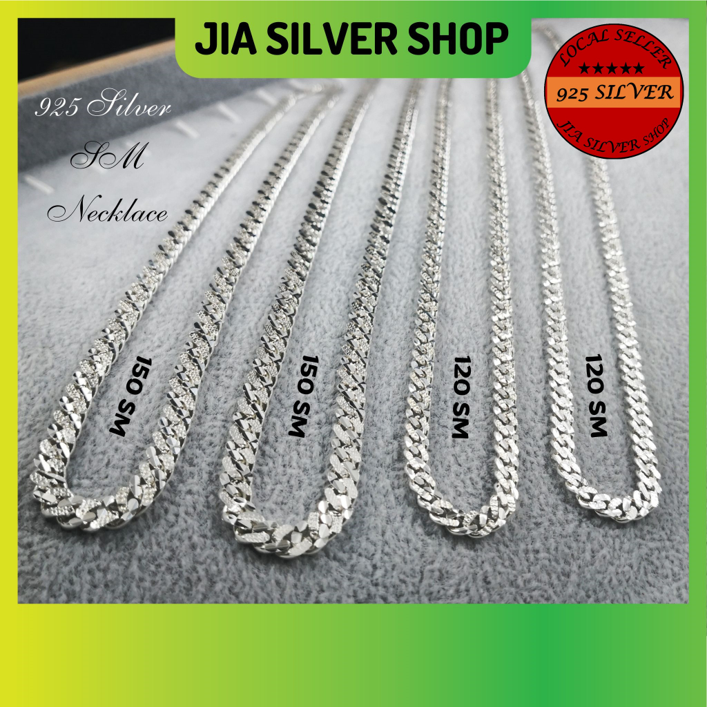 Ready Stock | 925 纯银 男款项链 | Original 925 Silver Necklace Chain SM For ...