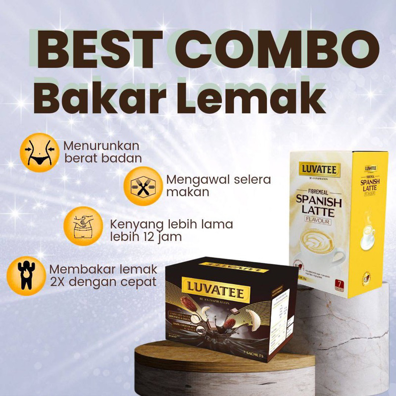 LUVATEE DARK CHOC & SPANISH LATTE UBAT KURUS BERKESAN 100% ORIGINAL ...