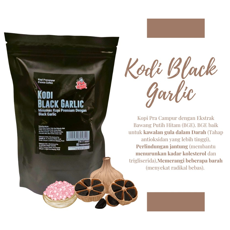 Kopi Pak Kodi Black Garlic 7 sachet | Shopee Malaysia