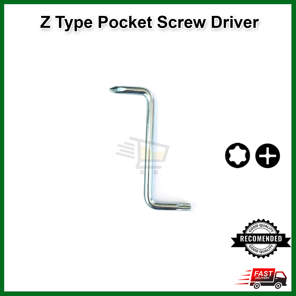 Z Type Screw Driver Set 3pcs [ Slotted and Phillips head] Pocket ...