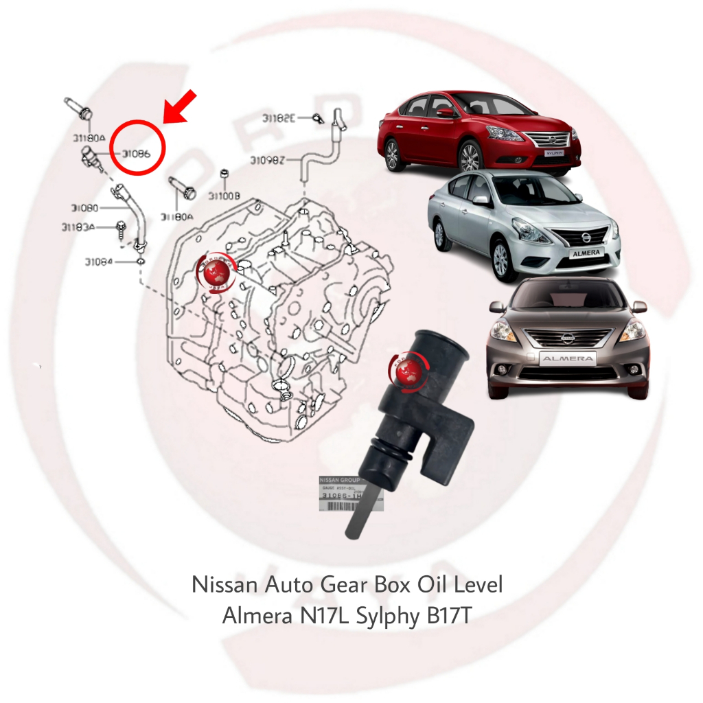 Nissan Auto Gear Box ATF Oil Level Gauge Almera N17L 31086-1HA0B Lever ...