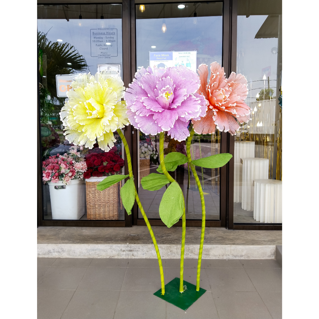 3D Large Peony Giant Big Flower Flower Wedding Decor | Bunga Pelamin ...