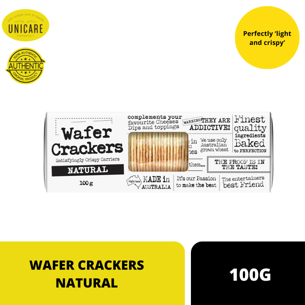 OLINA's BAKEHOUSE WAFER CRACKERS NATURAL 100G. Made in Australia ...