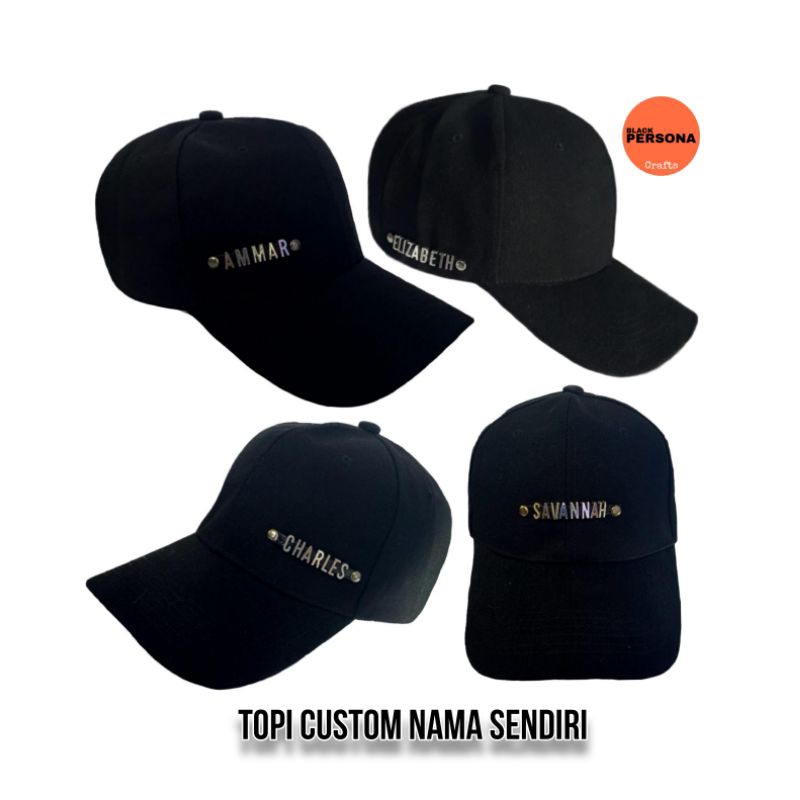 🔥Custom caps🔥HURUF SILVER 🔥TOPI CUSTOM NAMA SNAPBACK BASEBALL🔥DEWASA ...