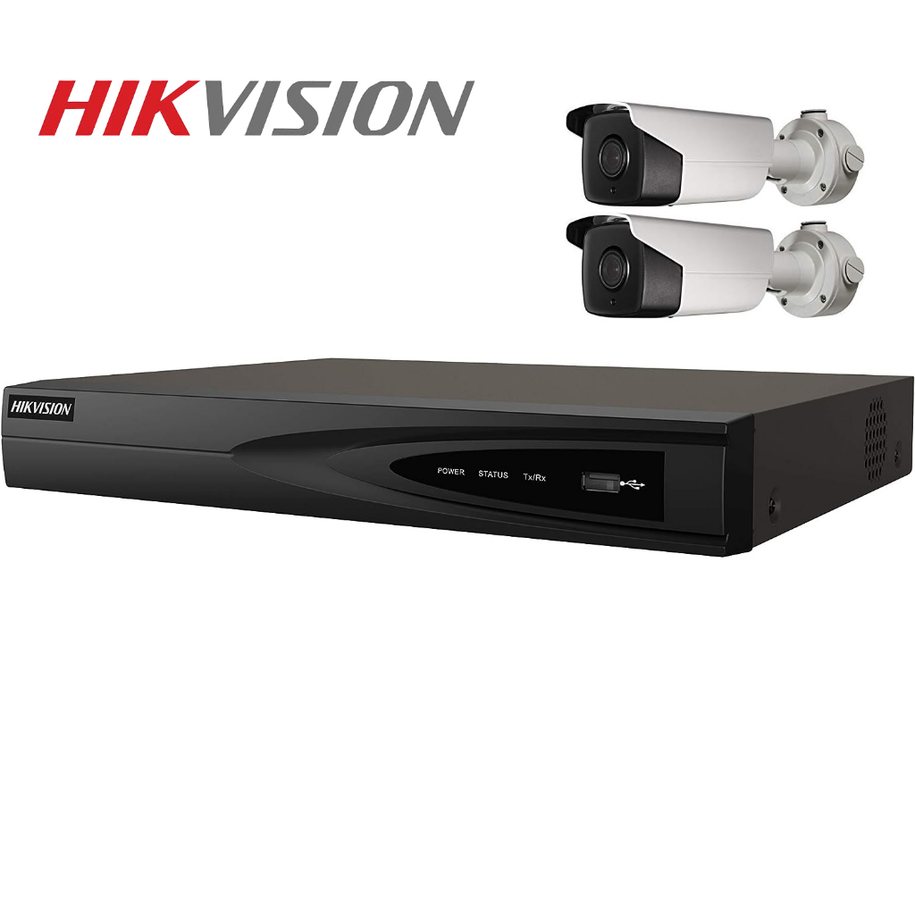 Hikvision DS-7604NI-Q1/4P 4-ch 1U 4 PoE 4K NVR with 2 Outdoor Cam | Shopee Malaysia